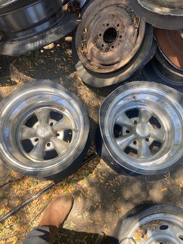 2 15x10 Cragar chrome wheels wide ford chevrolet chrysler pontiac ...