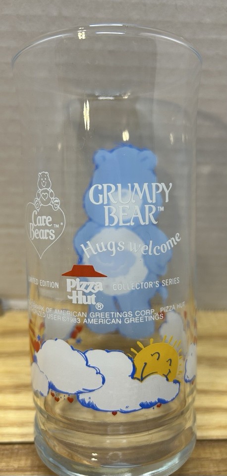 VTG 1983 Care Bears Pizza Hut Glasses x3 - Funshine, Grumpy ...