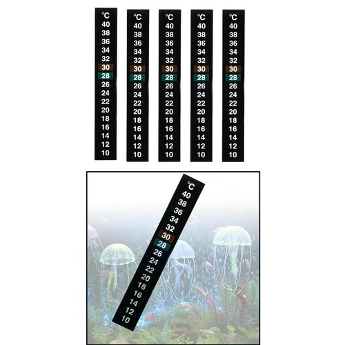 5pcs Fishing Tank Aquarium Thermometer Temperature Centigrade Stick-On ...