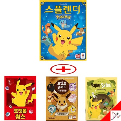 Splendor Pokemon+Chips+Point Salad Eevee+Paper Sapari Pikachu Board Game-Korean | eBay