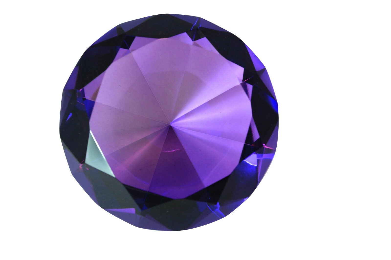 80 mm Amethyst Diamond Shaped Jewel Crystal Paperweight by Tripact | eBay