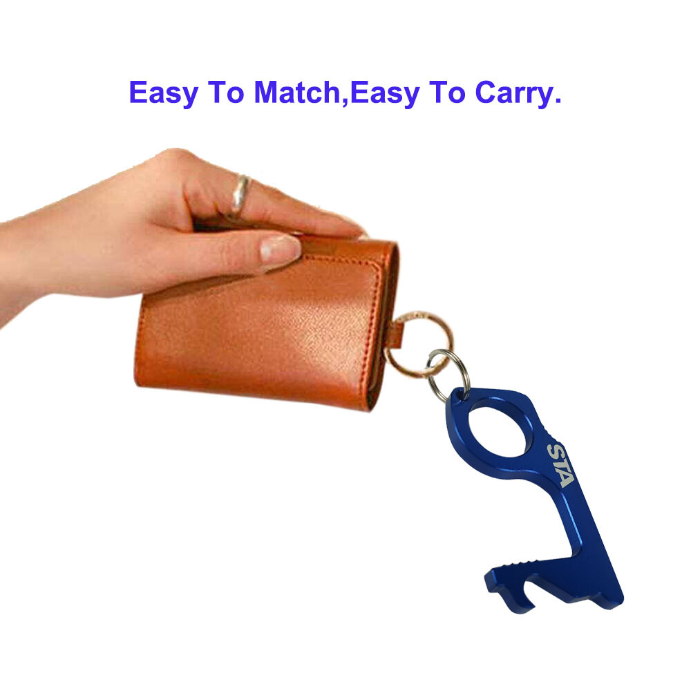 3Pcs Touchless Portable Key Door Opener Handheld Keychain Contactless ...