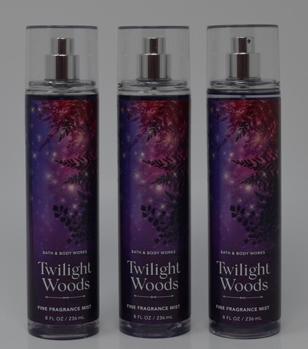 3 NEW BATH & BODY WORKS TWILIGHT WOODS FINE FRAGRANCE MIST BODY SPRAY ...