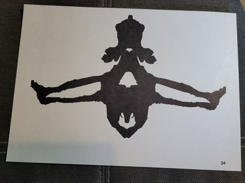 1987 Ink Blot Card #34/67 dbl sided Card Picture. Inkblots Inkblotz 10. ...