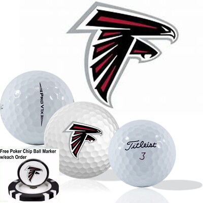 NFL Atlanta Falcons • Golf Balls 12 pack • Titleist ProV1X • Refinished ...
