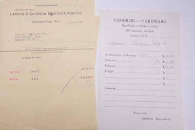 1934 Lamson Goodnow Cameron Hardware Albany NY Paint Glass Ephemera ...