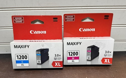 Canon MAXIFY 1200XL Magenta & Cyan Color XL Ink Cartridges Genuine high ...
