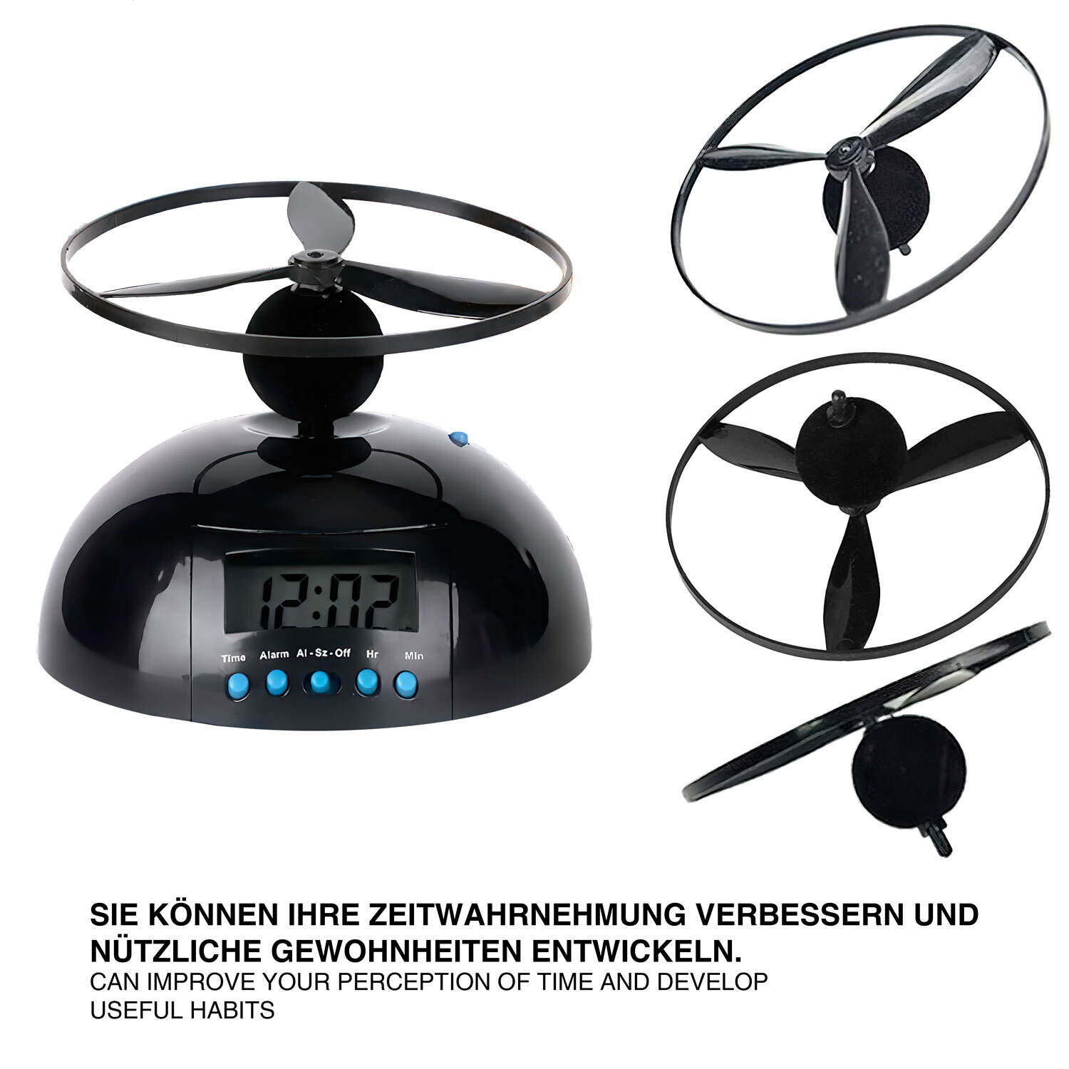Fliegender "UFO" Wecker Digitaler Gadget Alarmwecker Propeller ...