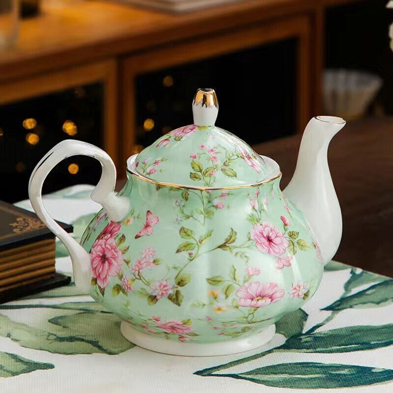 China Teapot 500ML With Heating Base High-Grade Porcelain Tea Warmer ...