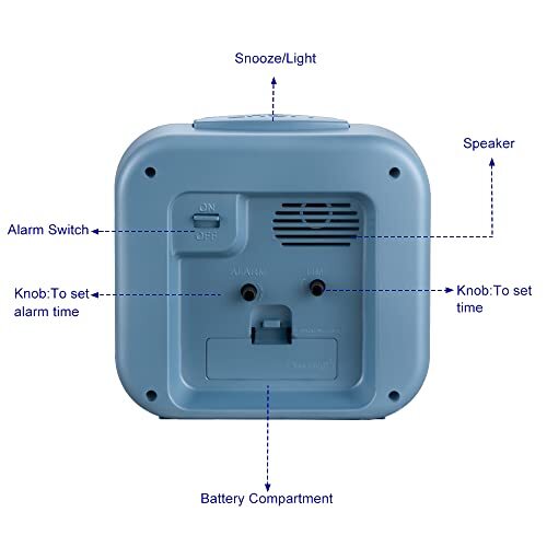 5.5" Silent Analog Alarm Clock Non Ticking Gentle Wake Beep Sounds ...