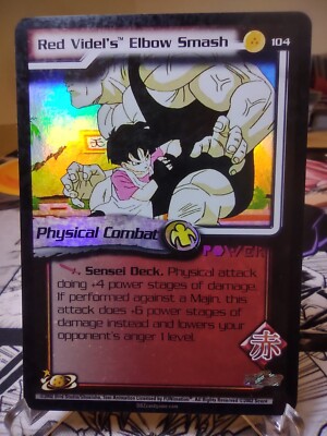 DBZ CCG DRAGON BALL Z RED VIDEL'S ELBOW SMASH #104 FOIL WORLD GAMES ...