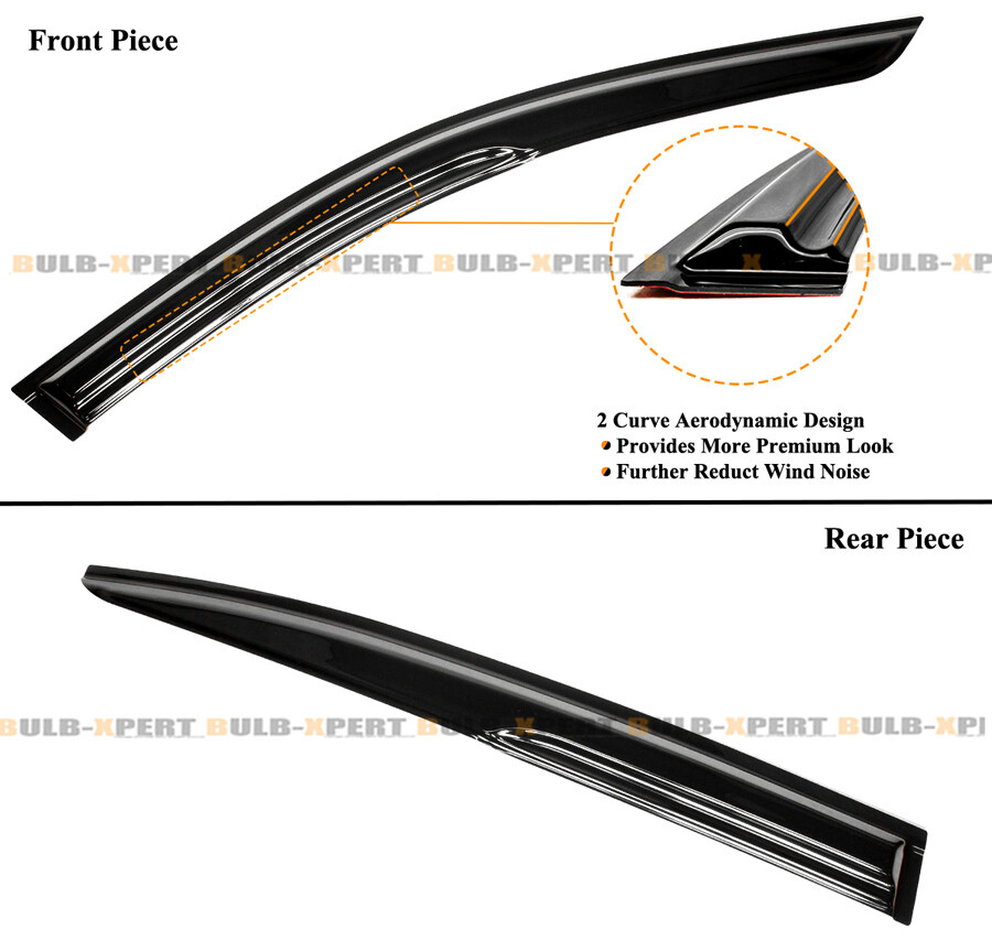 JDM MUG STYLE 3D WAVY WINDOW VISOR RAIN GUARD FOR 2007-15 INFINITI G35 ...