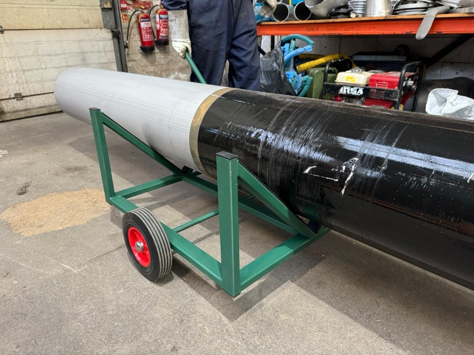 Pipe Bogey, V Barrow, Material Handling, Builders Beam Trolley. Pipe ...