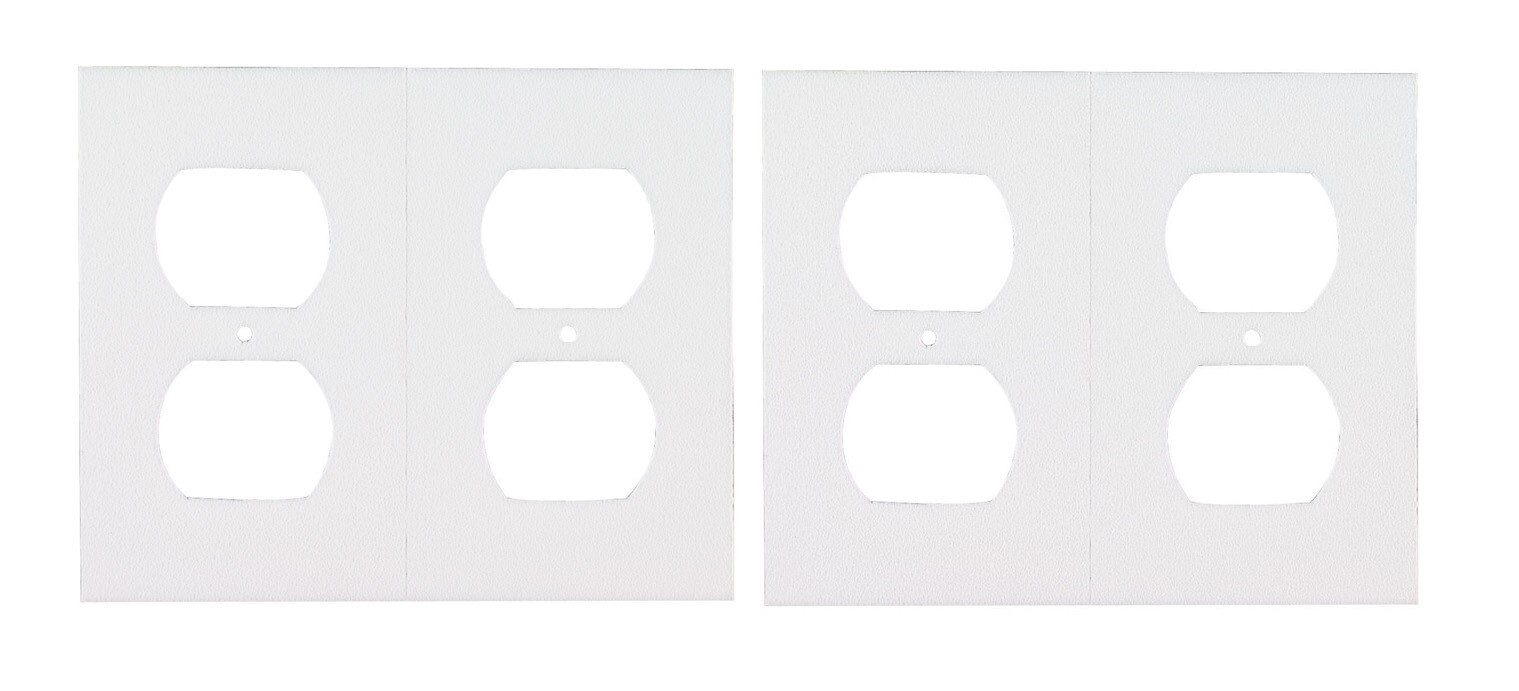 2~ M-D FOAM White WALL PLATE Standard SEALERS Duplex Outlet SEALS AIR ...