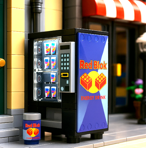 LEGO Red Bull Energy Drink Vending Machine Miniature Arcade Custom MOC ...