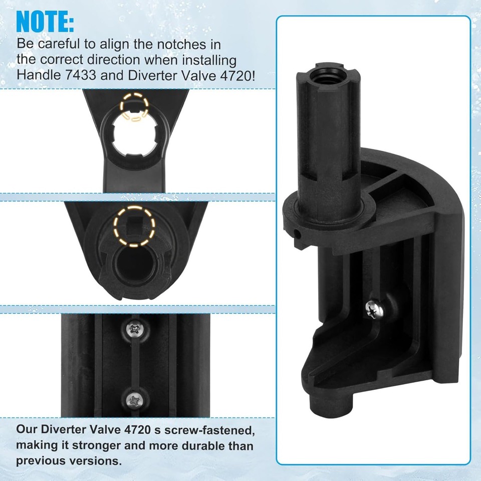 2-Port Pool Valve Rebuild Kit 7433 Handle For Jandy Never Lube Positive ...