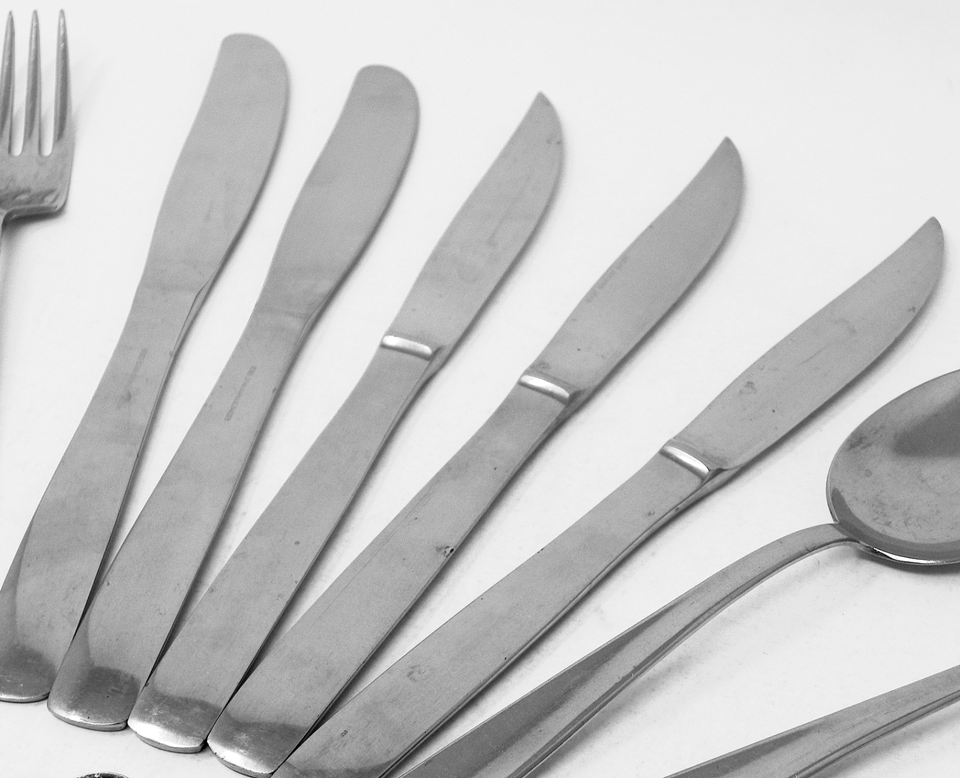 33 Pieces GENSE FACETTE Sweden Mid Century Modern Stainless Flatware | eBay