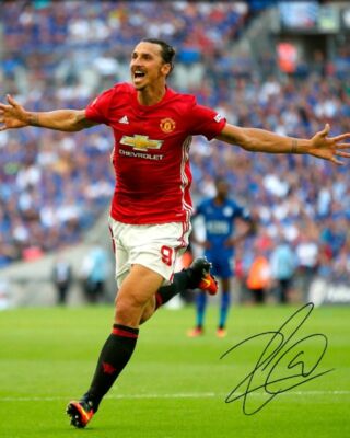 Zlatan Ibrahimovic - Manchester United Autograph Signed Photo Print 2 ...