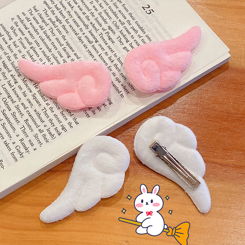 Super Cute Angel Wing Plush Hairpin Children Girl Hair Clip Accessories ...