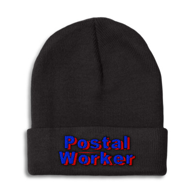 Beanies for Men Postal Worker Winter Hats for Women Acrylic Skull Cap 1 ...