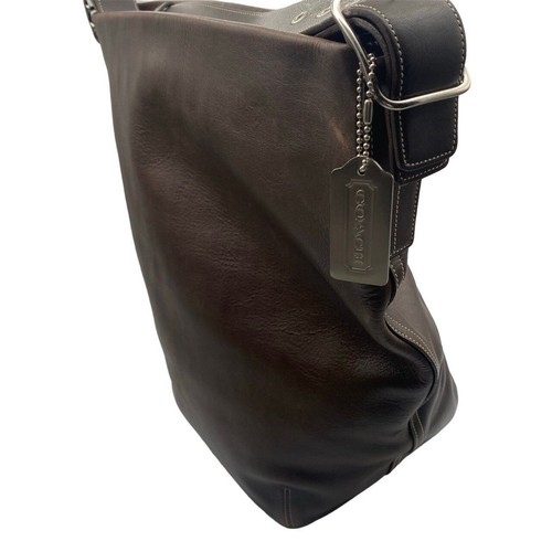 Coach Black Leather Convertible Slouchy Bucket Duffle Crossbody Bag ...