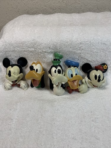 Vintage 80s Disney Face 3D Mickey Mouse & Friend Heads Magnet 3” figure ...