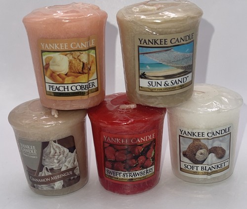 Yankee Candle Votive Samplers 1.75 oz. Lot of 5 Scents Peach, Cinnamon ...