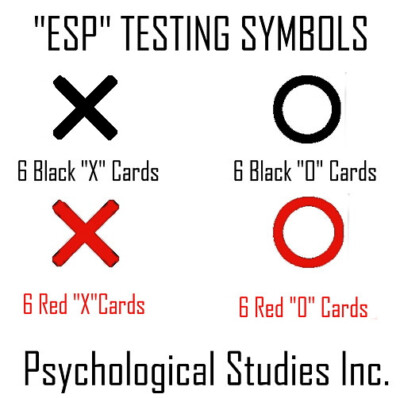 BLACK & RED ESP TESTING SYMBOLS DECK BY PSYCHOLOGICAL STUDIES INC. | eBay
