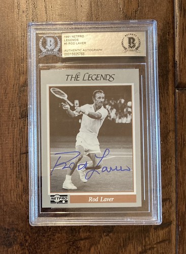 Rod Laver Signed 1991 NetPro Legends #5 Card Auto Tennis HOF BAS ...