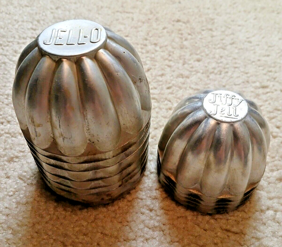 13 Vintage Aluminum JELLO and JIFFY JELL Ring Shaped Jello Molds | eBay