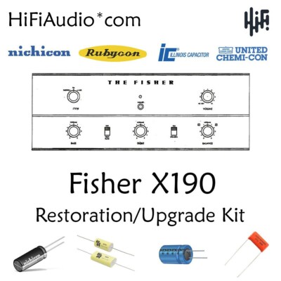 Fisher x190 amplifier restoration recap repair service rebuild kit ...