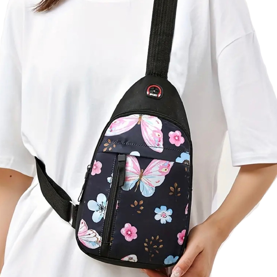 Mini Backpack Crossbody Chest Bag Nylon Sport Travel Casual Diagonal ...