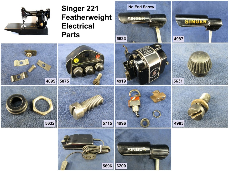 Singer Featherweight Sewing Machine 221 - Choose Your Parts! Free Ship ...
