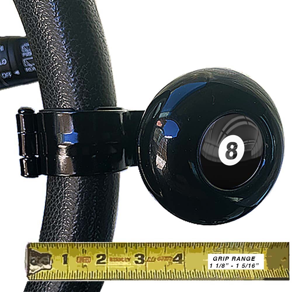 BLACK METAL STEERING WHEEL SPINNER UNIVERSAL HEAVY DUTY CAR TRUCK SUV ...