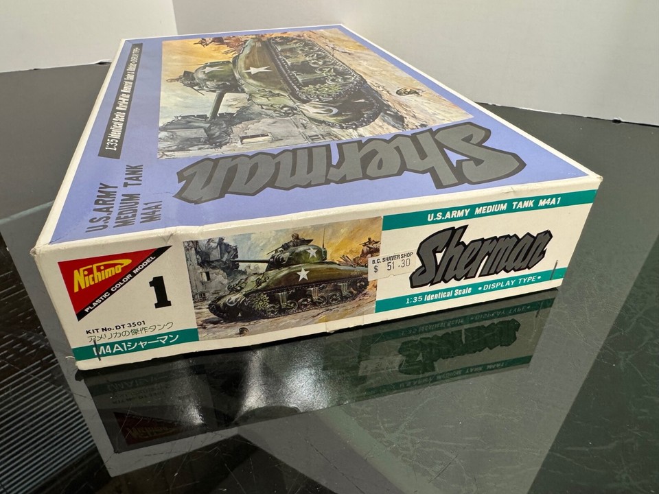 Nichimo Japan 1:35 Plastic Model Kit Sherman U.S. Army Medium Tank ...
