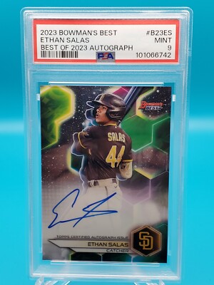2023 Bowman's Best Baseball Best of Autographs #B23-ES ETHAN SALAS {PSA ...
