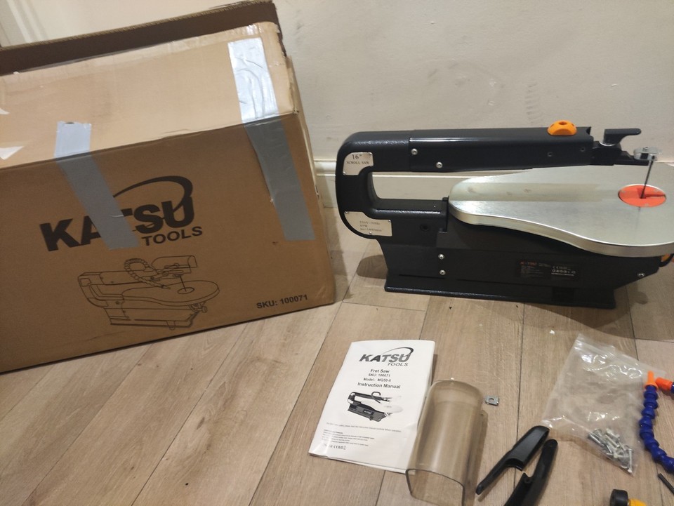 KATSU Eelctric Scroll Saw 16 Inch 85W with 45° Tiltable Metal Work ...