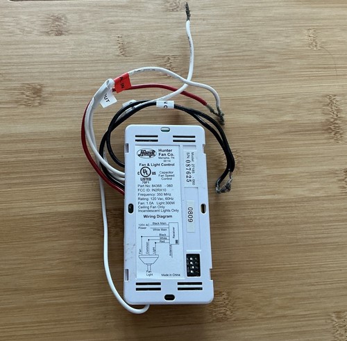 Hunter Ceiling Fan And Light Control Receiver 27185 84368-060 Receiver ...