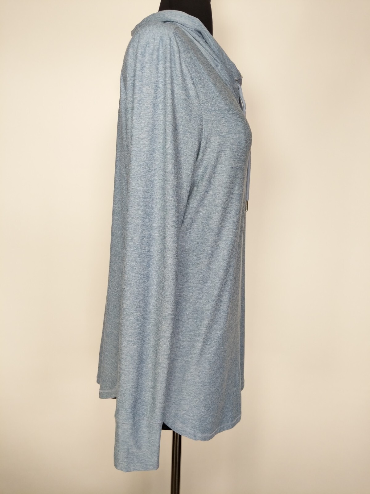 Market Spruce Blue Marled Jersey Stretch Knit Turtleneck Active Top ...