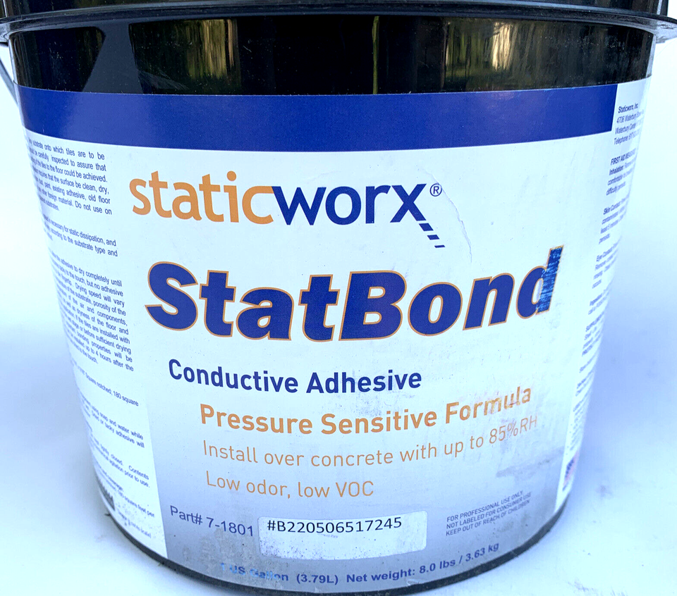 Staticworx StatBond 7-1801 Conductive Adhesive for Concrete Floor 8 Lbs ...
