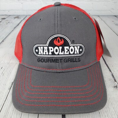 Napoleon Gourmet Grills Hat Red Gray Trucker Snapback Embroidered Cap ...