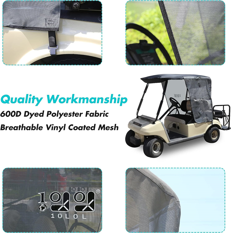 10L0L Golf Cart Sun Shade Cover for Club Car DS | 0689743585441 ...