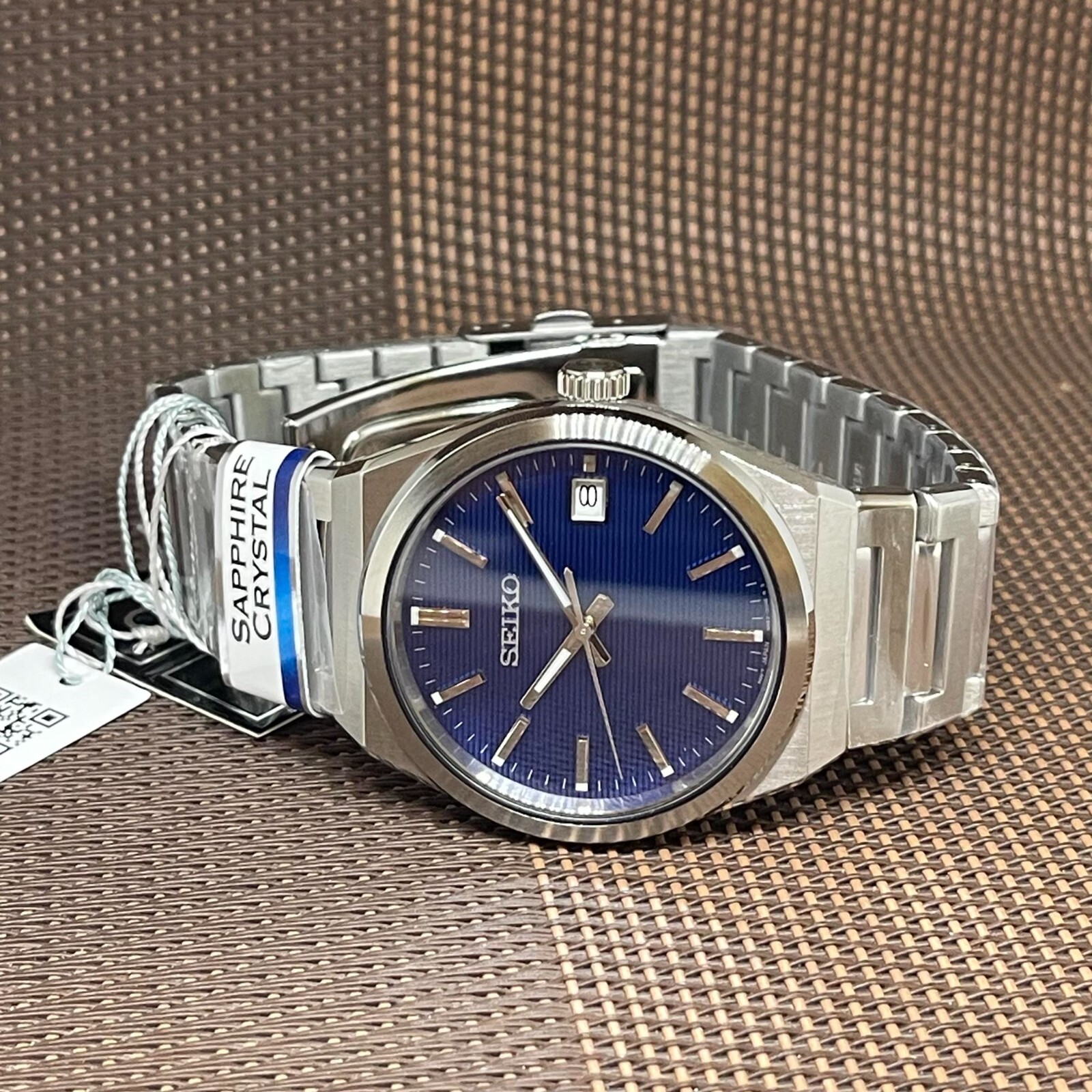 Seiko Classic SUR555P1 Blue Dial Date Quartz Stainless Steel Analog Men ...