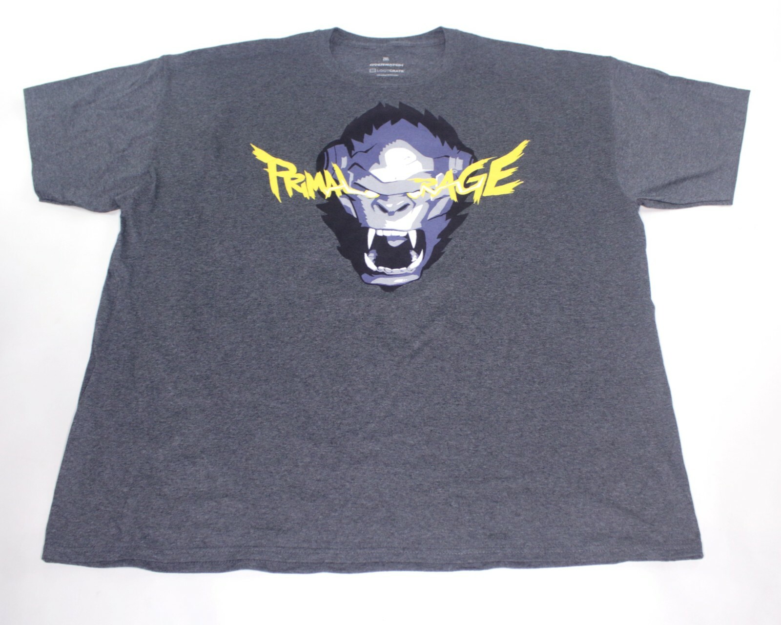 OVERWATCH WINSTON PRIMAL RAGE Gray Graphic T-Shirt Loot Crate Mens Size ...