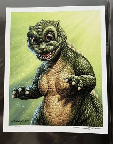 SDCC 2022 Mondo Little Godzilla Print by Jason Edmiston Signed *IN HAND ...