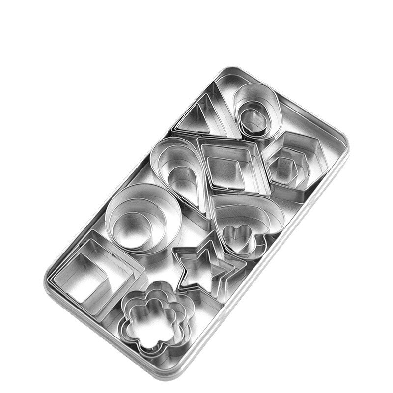 Mini Cookie Cutter Shapes Set - 30 Small Metal Molds to Cut Out Pastry ...