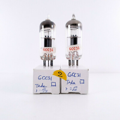 2 X 6CC31 / ECC91 TESLA TUBE. SQUARE GETTER. MATCHED PAIR. 10. CH32 | eBay