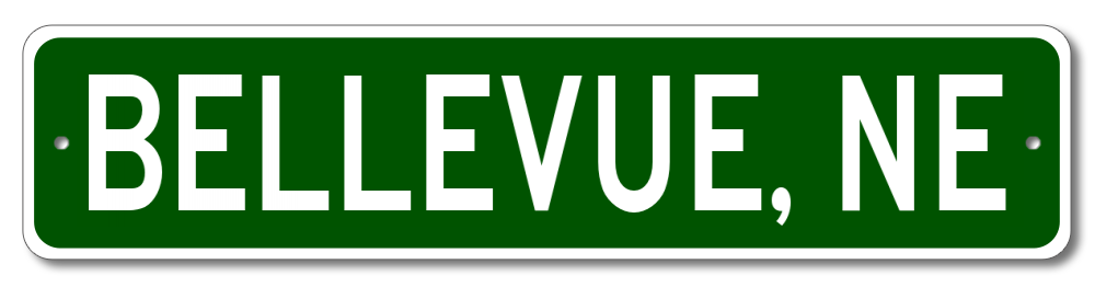 Bellevue, Nebraska Metal Wall Decor City Limit Sign - Aluminum | eBay