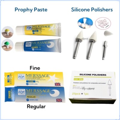 Dental Prophy Paste Regular/Fine Grit Polishing Prophylaxis + Silicone ...