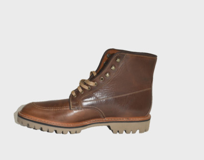 New! ALLEN EDMONDS Freeport Apron Toe Boot Brown Leather Size 10.5 D ...